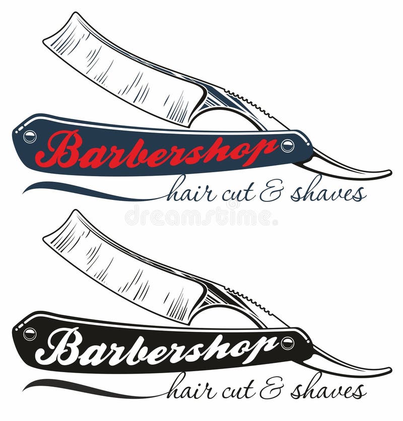 Straight Razor Logo Stock Illustrations – 1,632 Straight Razor Logo ...