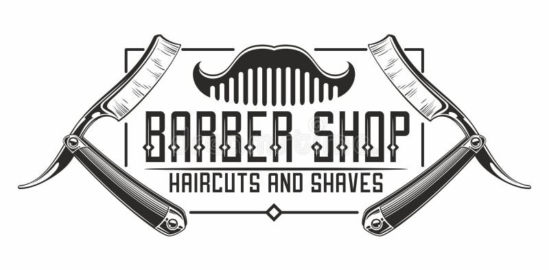 Barber shop logo stock vector. Illustration of comb, hairdresser - 99141733