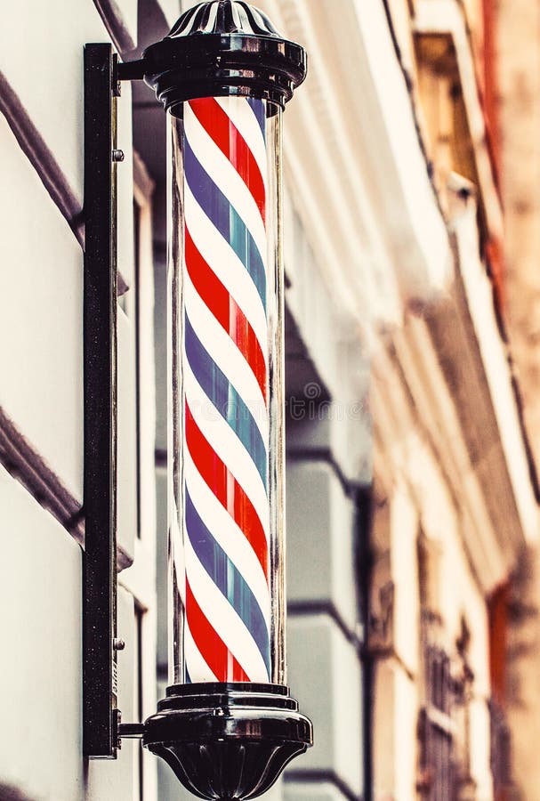 Old Fashioned Vintage Barber Shop Pole. a Classic Barber Logo. Bearded ... Old Fashioned Vintage Barber Shop Pole. a Classic Barber Logo. Bearded ...