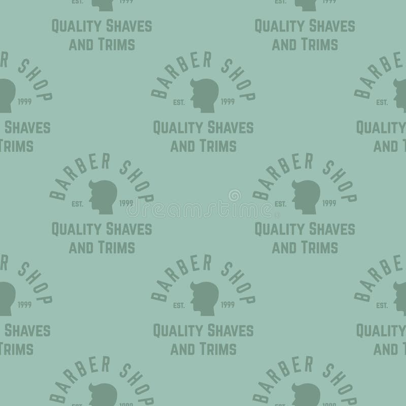 Barber Shop Seamless Pattern Stock Vector - Illustration of ornament ...