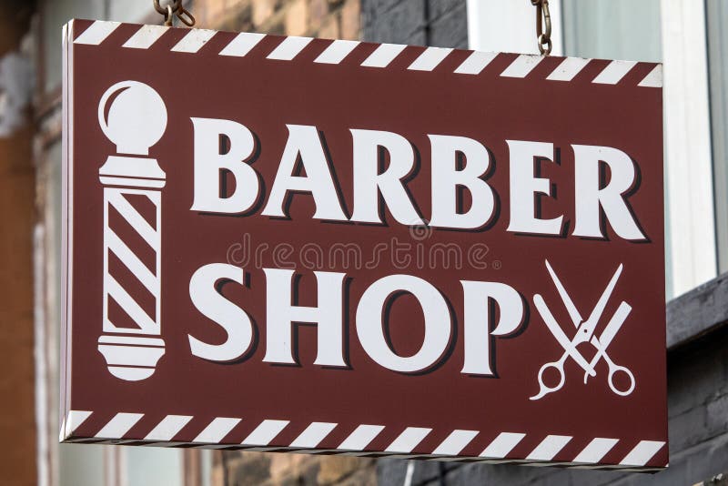 Barber Shop Sign stock image. Image of profession, shop - 318648579