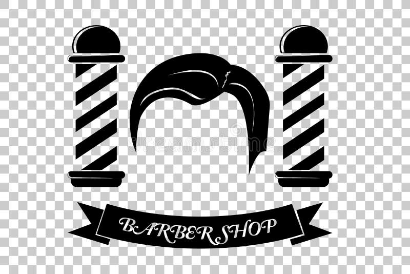 Barber Shop Sign, at Transparent Effect Background Stock Vector ...