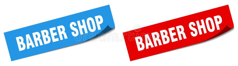 Barber Shop Sticker. Barber Shop Sign Set Stock Vector - Illustration ...