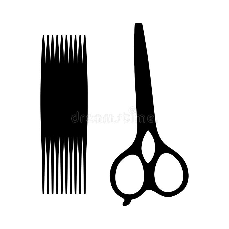 Barber Shop Tools Silhouette Icon Stock Vector - Illustration of symbol ...