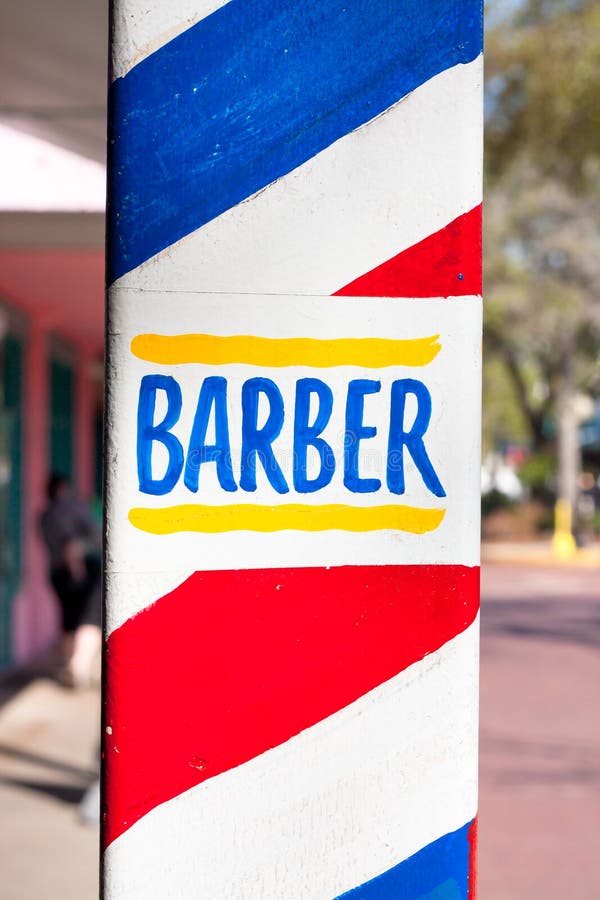 Barber sign stock photo. Image of public, town, pole - 25769622