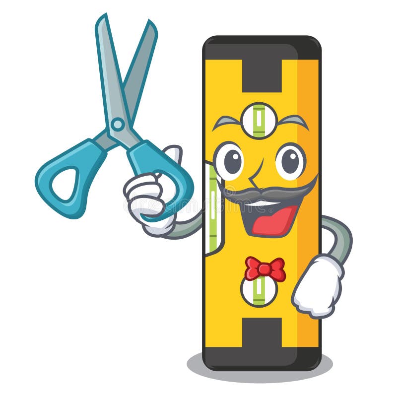 Barber Spirit Level Isolated in the Cartoon Stock Vector - Illustration ...