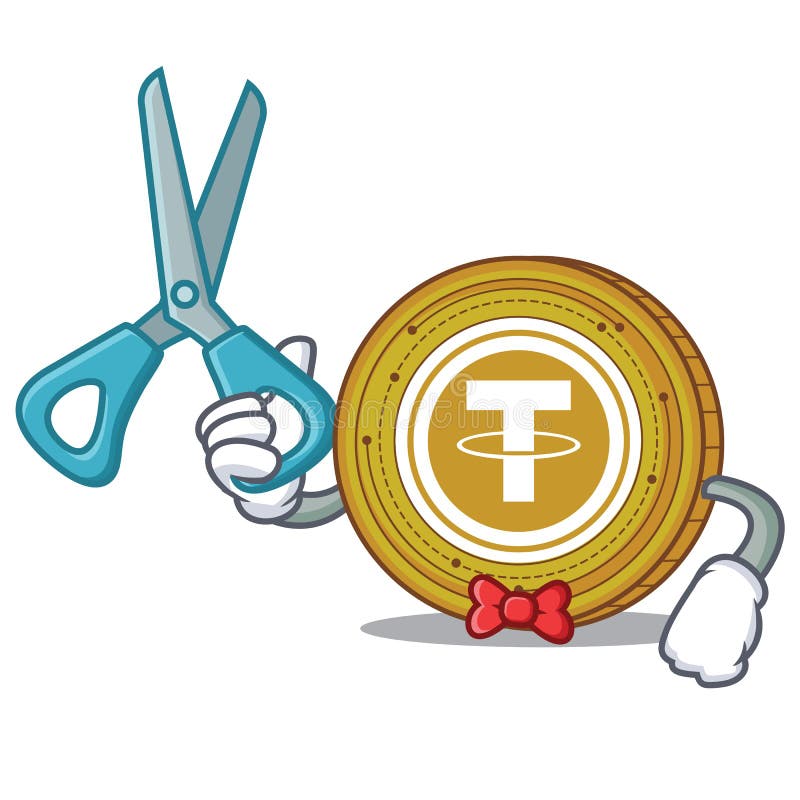 Barber Tether Coin Character Cartoon Editorial Stock Image ...