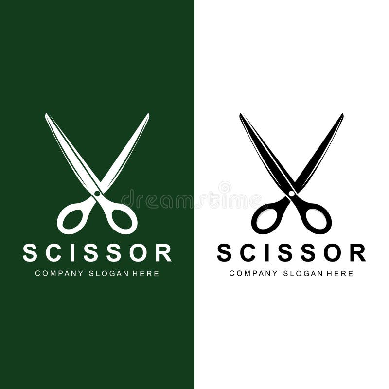 Scissors Logo Design, Vector Illustration Cutting Tool Icon Sticker ...