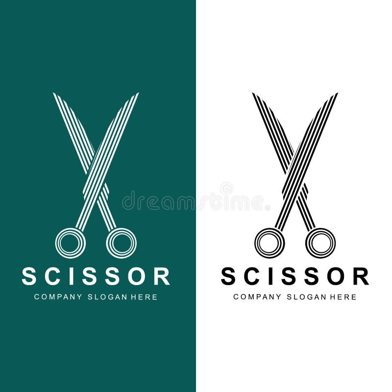 Scissors Logo Design, Vector Illustration Cutting Tool Icon Sticker ...