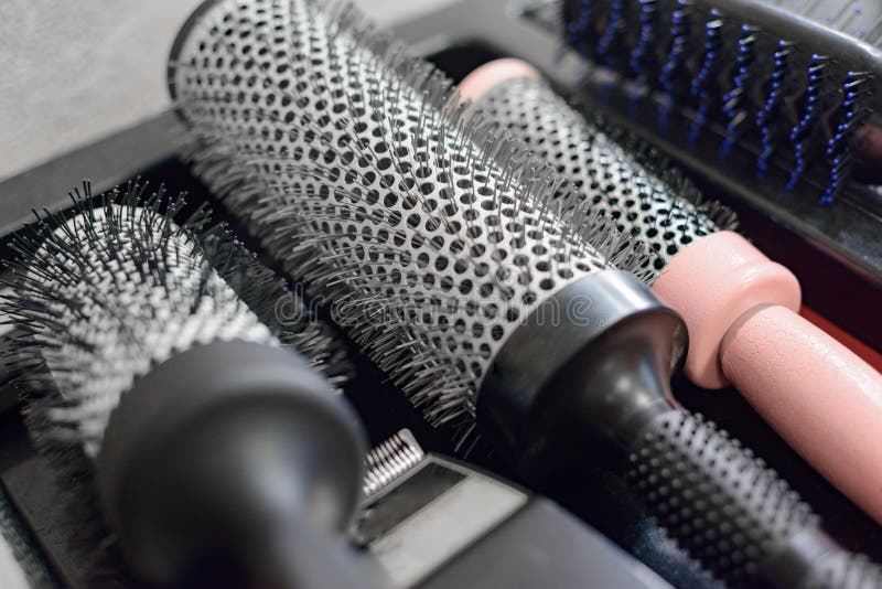 Barber Tools: Brasings, Shaving Machines, Combs Stock Photo - Image of ...