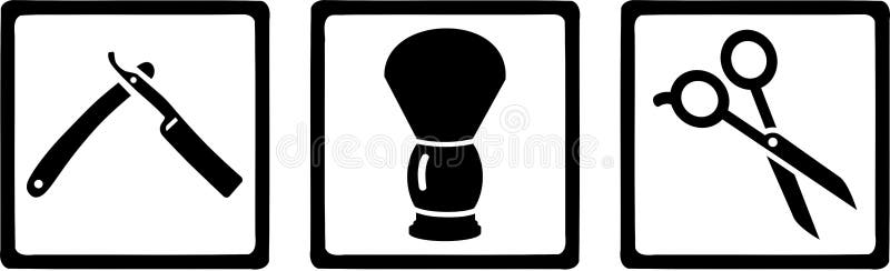 Barber Shop Emblem Badge Logotype Sign. Vector Vintage Illustration ...