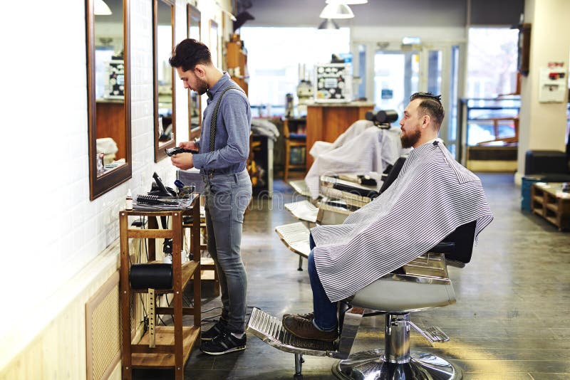 Barber at work stock photo. Image of contemporary, work - 68733846