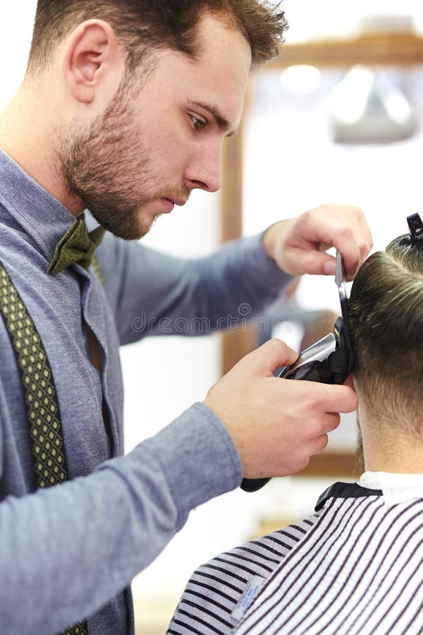 Client of barber stock photo. Image of salon, profession - 100143922