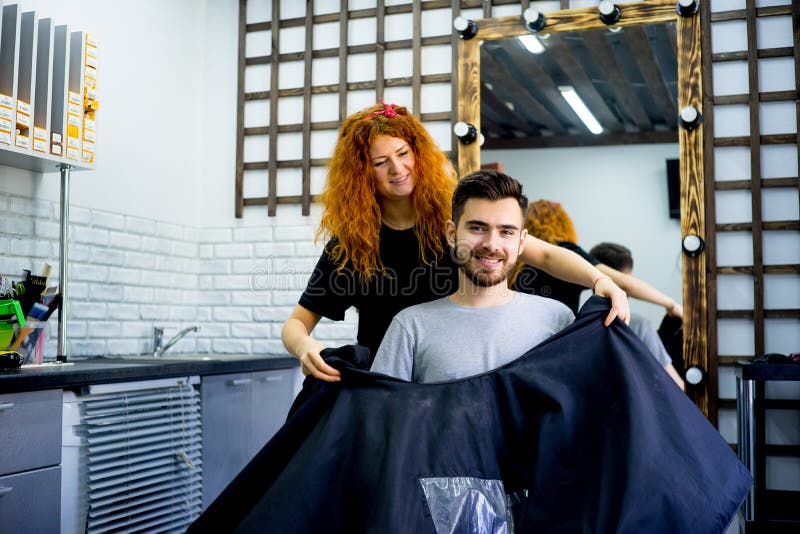 Barber is working stock photo. Image of haircut, customer - 99136070