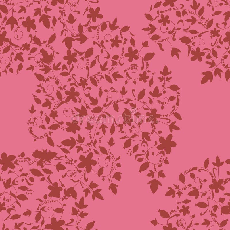 Barberry Pattern. Seamless Floral Texture with Berries Stock Vector ...