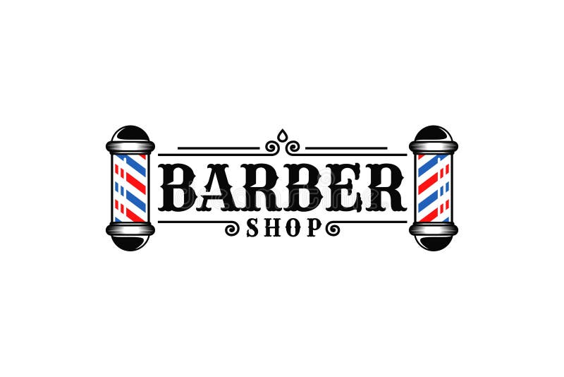 Barber pole logo design stock illustration. Illustration of salon ...