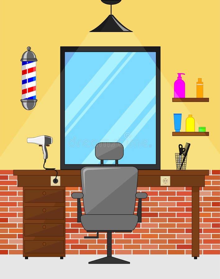 Barber boy cartoon stock vector. Illustration of hairdryer - 94174664
