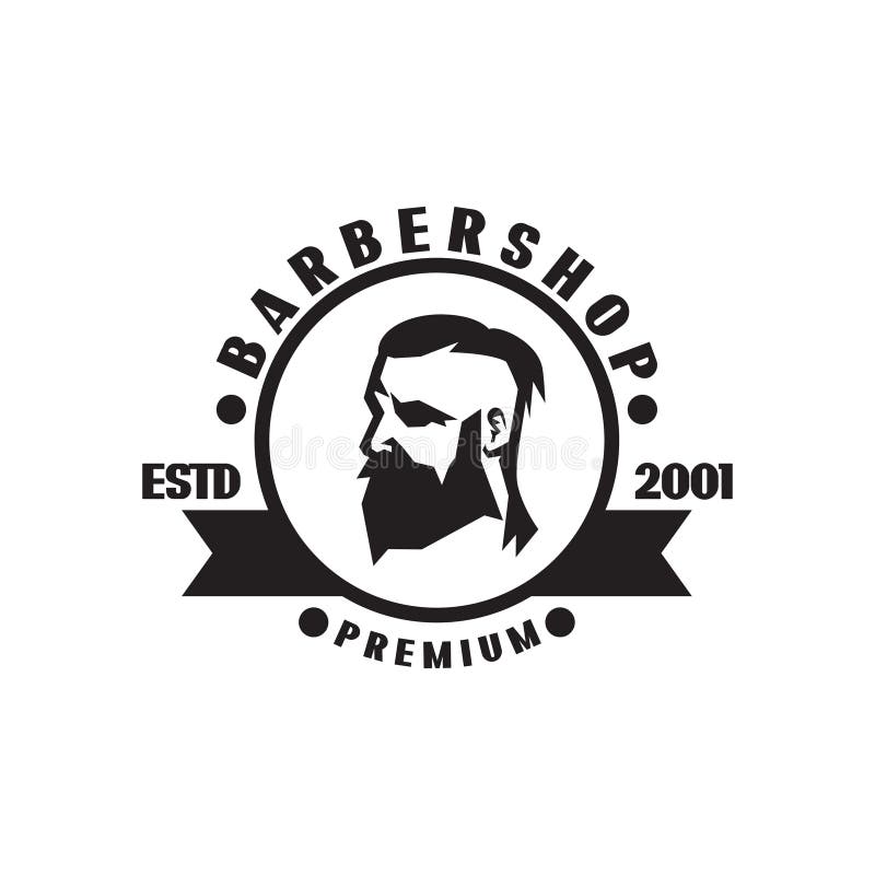 Barbershop Macho Logo Design Stock Vector - Illustration of isolated ...