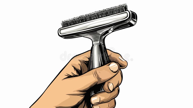 Barbershop Razor in Hand Vector Illustration. Stock Vector ...