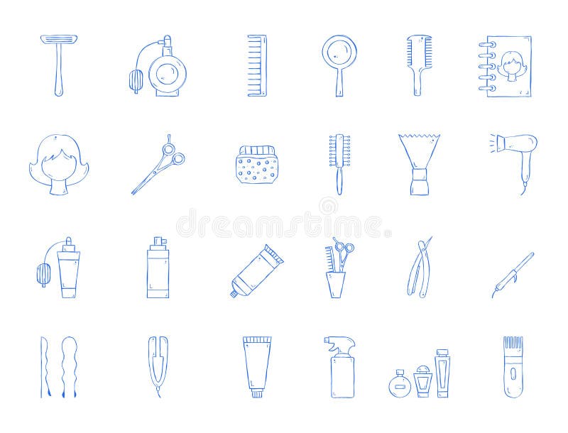 Barbershop tool icons stock vector. Illustration of shaving - 81674119