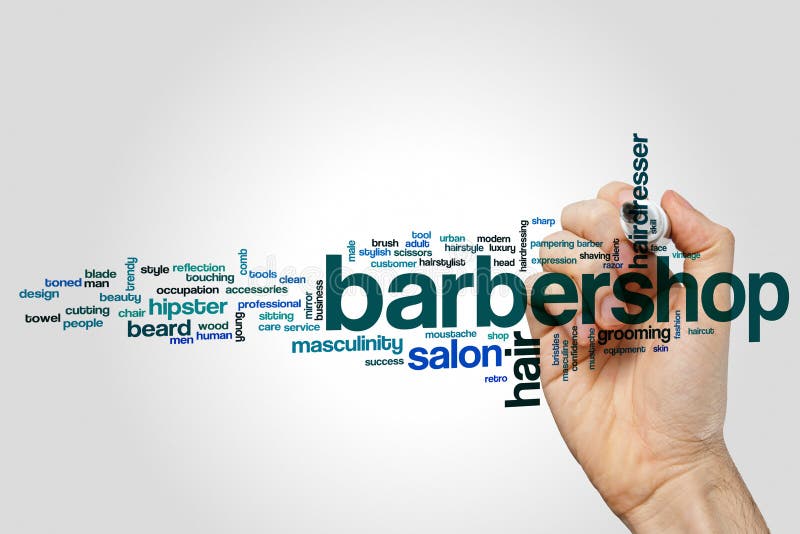Barber Word Cloud Concept Grey Background Stock Photos - Free & Royalty ...