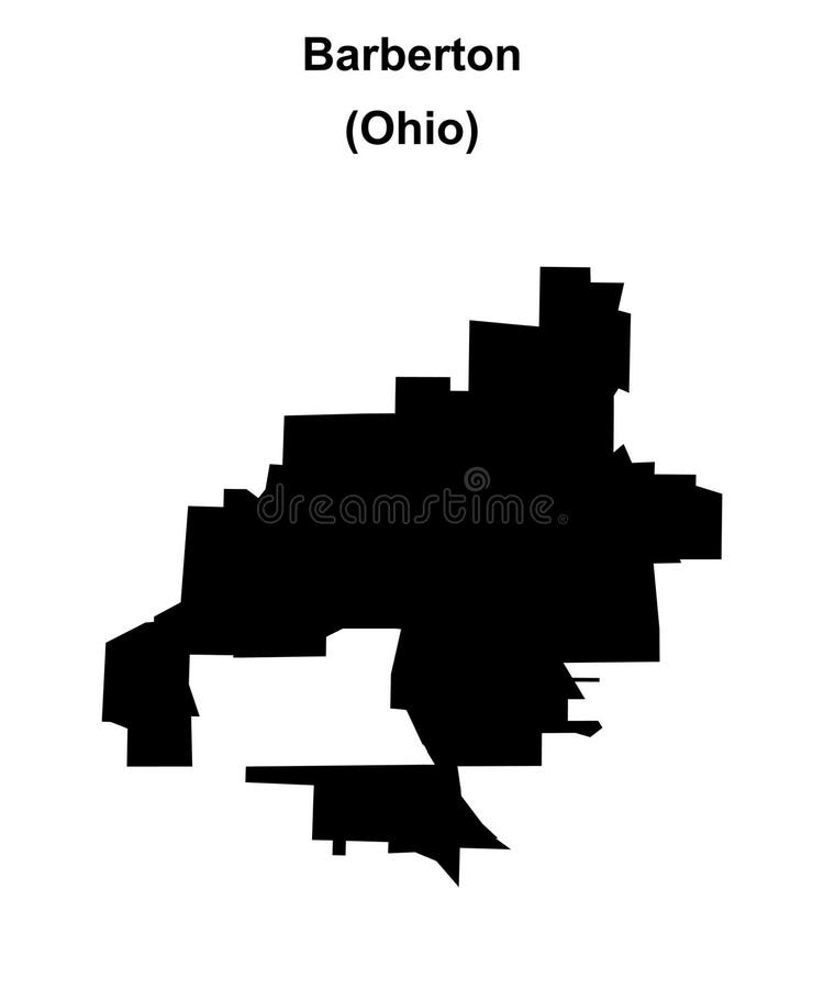 Barberton outline map stock vector. Illustration of isolated - 357491088