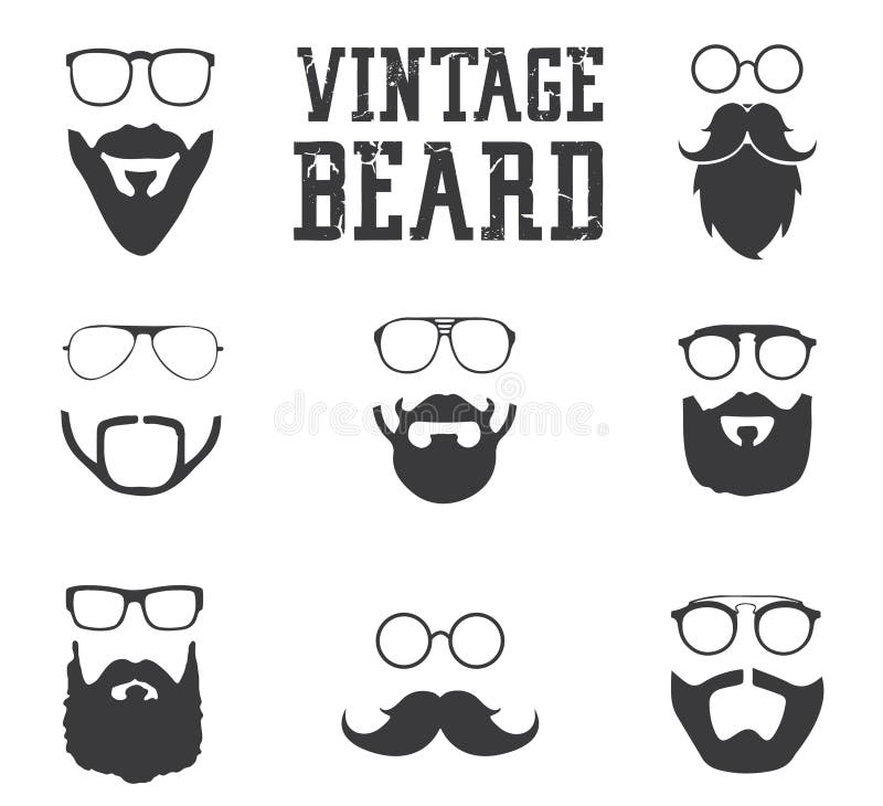 Barbes de vintage illustration stock. Illustration of barbe - 93706910