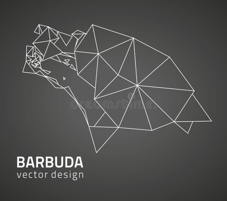 Barbuda Black Triangle Vector Mosaic Outline Map Stock Vector ...
