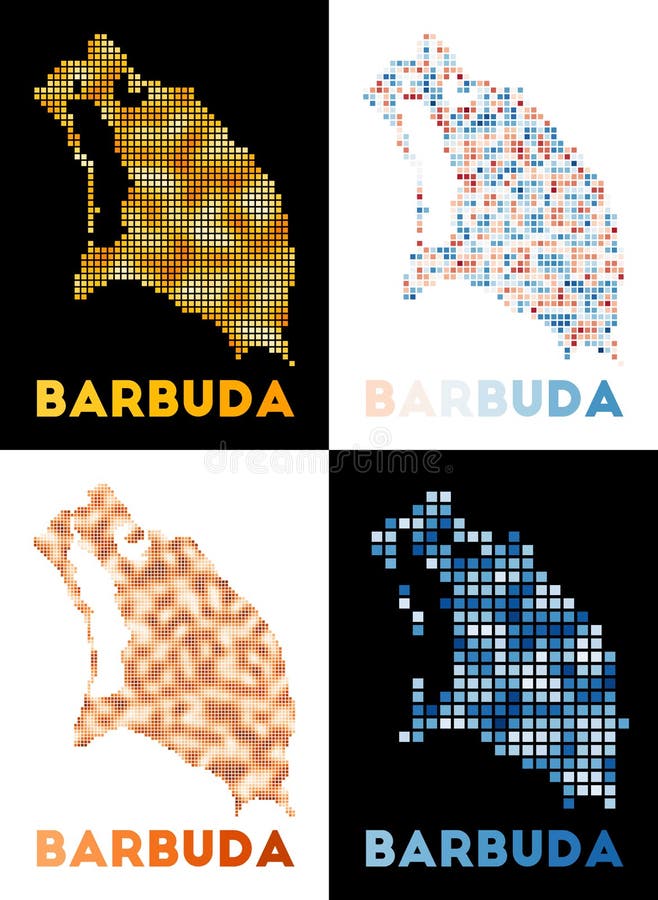 Barbuda map. stock vector. Illustration of barbudan - 205412965