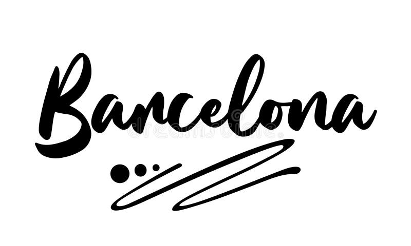 Barcelona Bold Typography Lettering Text Vector Design Quote Stock ...