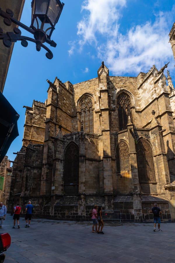 Barcelona Cathedral in Gothic Quarter, Spain Editorial Stock Image ...