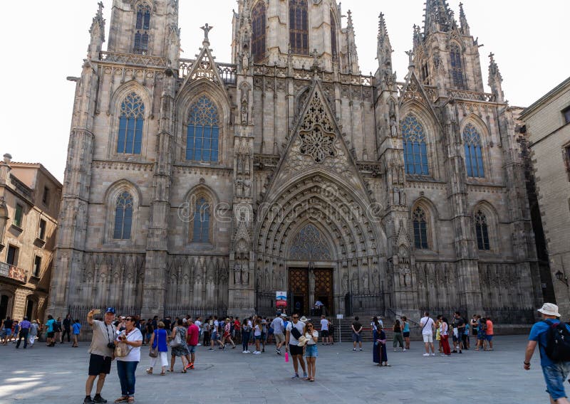 Barcelona Cathedral in Gothic Quarter, Spain Editorial Photo - Image of ...