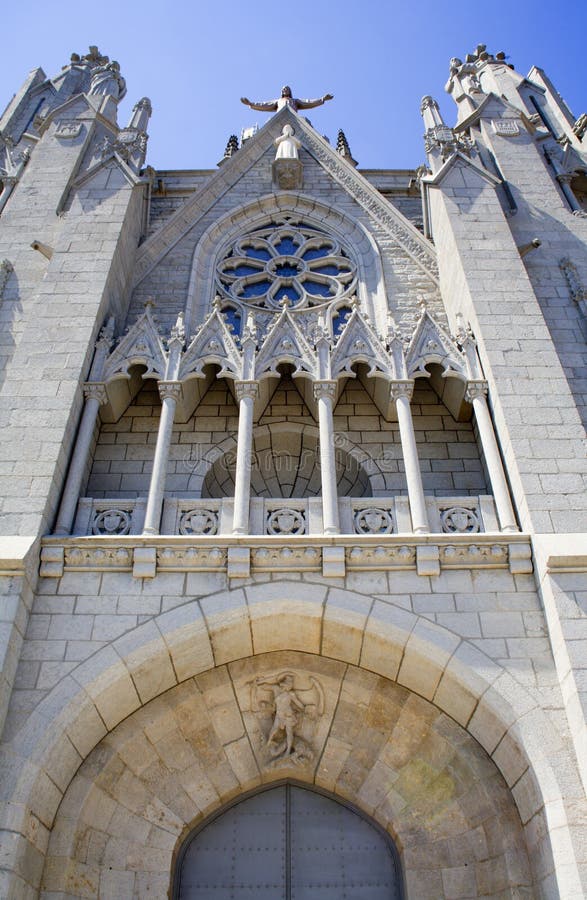 Barcelona - Church Sagrad Cor De Jesus Stock Photo - Image of ...