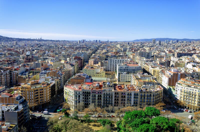 Barcelona Cityscape stock image. Image of catalunya - 126454653