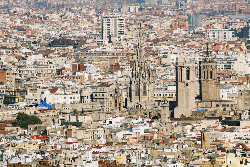 Barcelona cityscape stock photo. Image of city, famous - 36338108