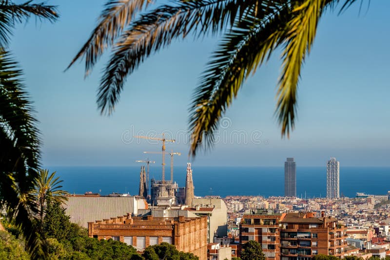 Barcelona Cityscape Overlook Stock Image - Image of view, spain: 91486265