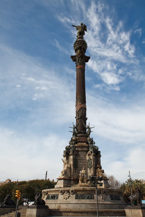 Columbus Monument, Barcelona Editorial Image - Image of monument ...