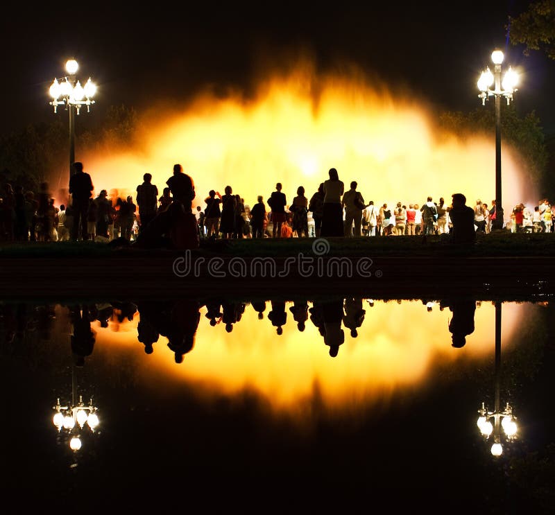 Magic Fountain show 1 editorial photo. Image of barcelona - 16306166