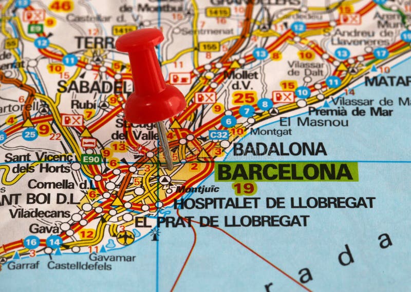 Barcelona stock image. Image of tack, push, barcelona - 53862995