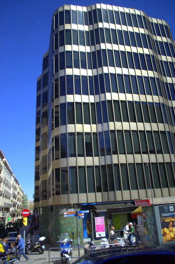 Barcelona modern building editorial stock photo. Image of europe - 54137013