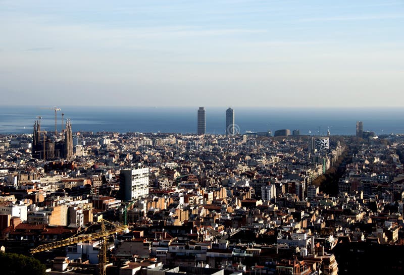 Barcelona - panorama stock image. Image of catalan, catholic - 12213105