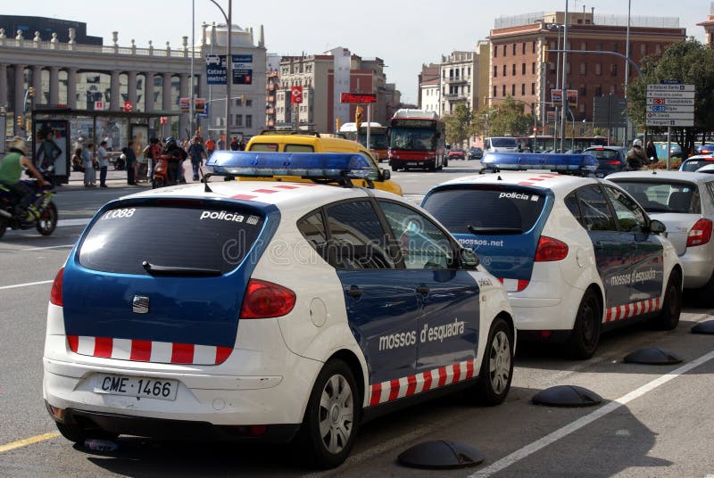 Police Intervention, Barcelona, Spain Editorial Stock Image - Image of ...