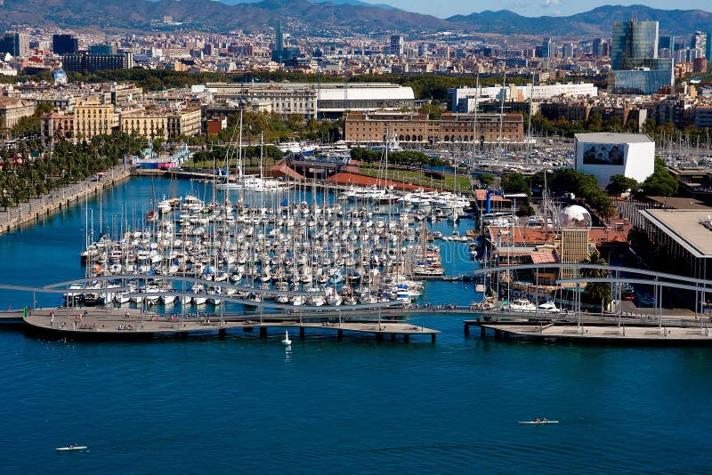 Barcelona port stock image. Image of catalonia, class - 7703875