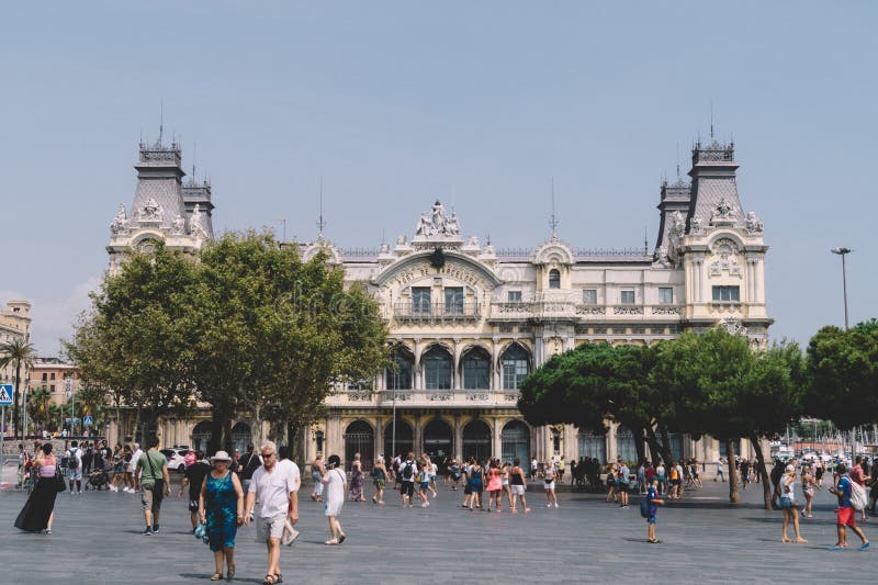Barcelona Port Building editorial photography. Image of harbor - 83485012