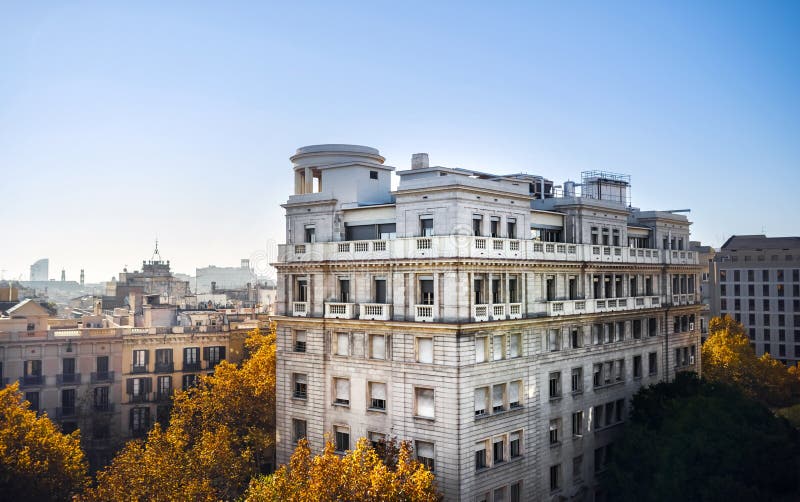 Residential Architecture In Barcelona Stock Image - Image of barri ...