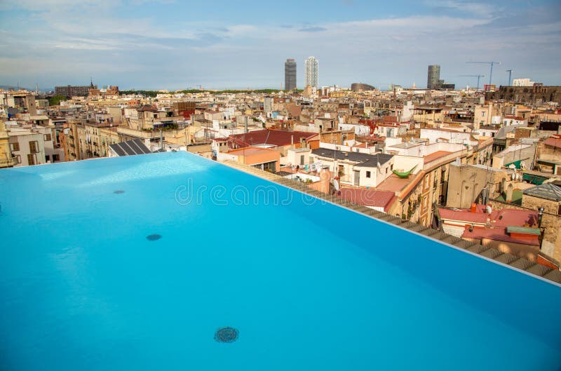 Barcelona Rooftop View editorial photography. Image of barcelona - 32896197