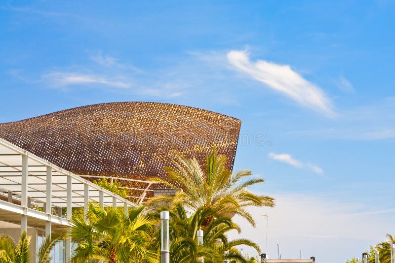Barcelona S Golden Fish Sculpture Editorial Photography - Image of ...