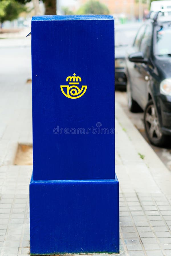 Barcelona, Spain - April 11, 2021. Buzon, Correos is the Postal Service ...