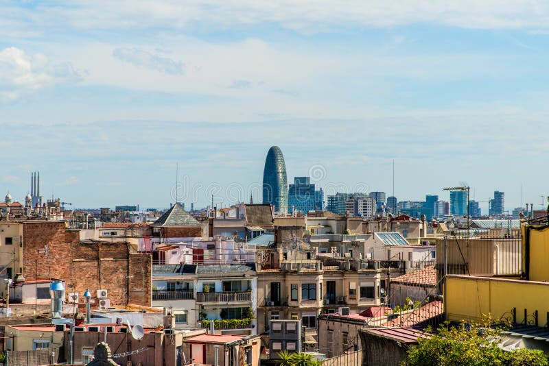 BARCELONA, SPAIN - APRIL 2019: Barcelona City View from Above ...