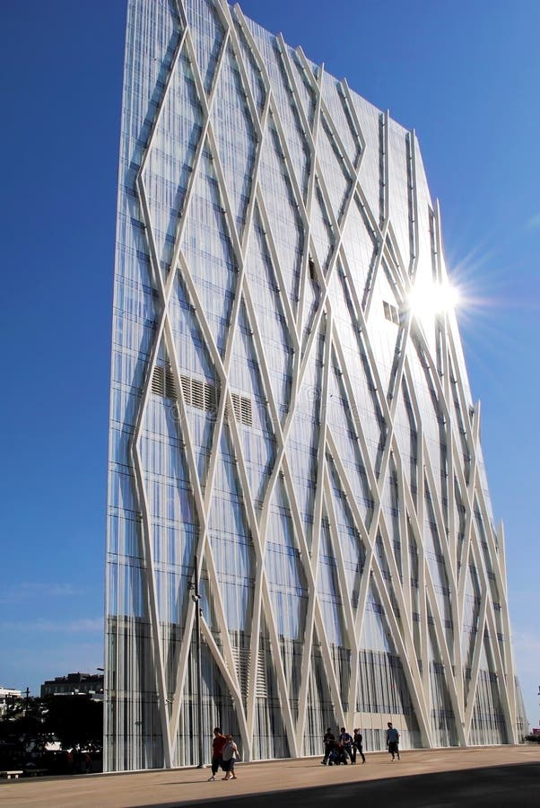 BARCELONA, SPAIN - AUGUST 12 Modern Glass Building on August 12, 2011 ...